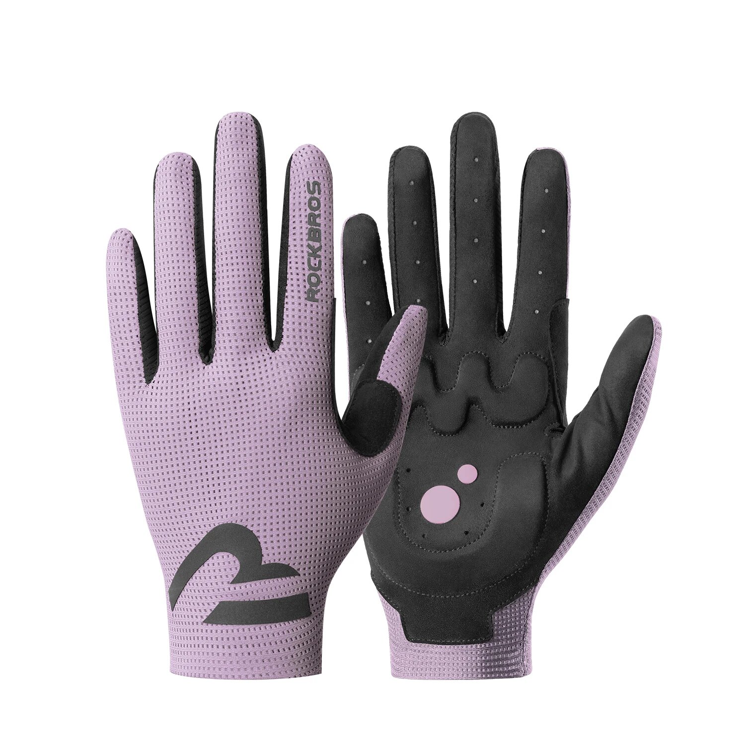 Велоперчатки ROCKBROS, размер L, фиолетовые (S407-1 Purple)
