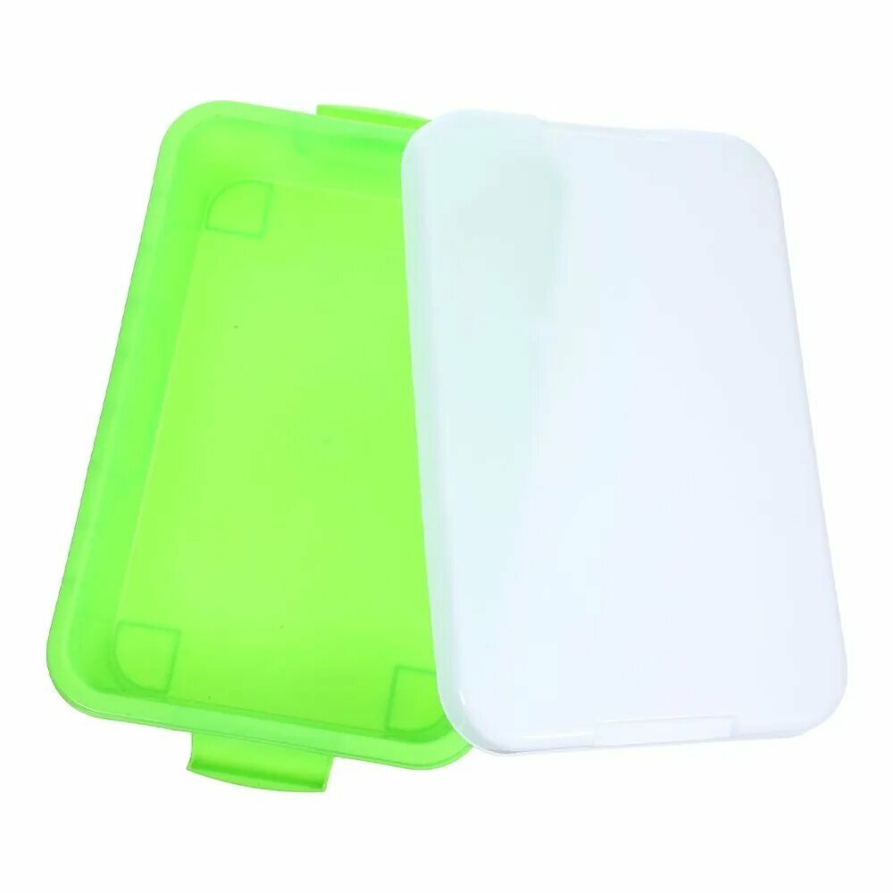 Детская Песочница С Крышкой, Прочный Абс Материал, Зеленый, 34.50X23.00X7.50См, 1Шт