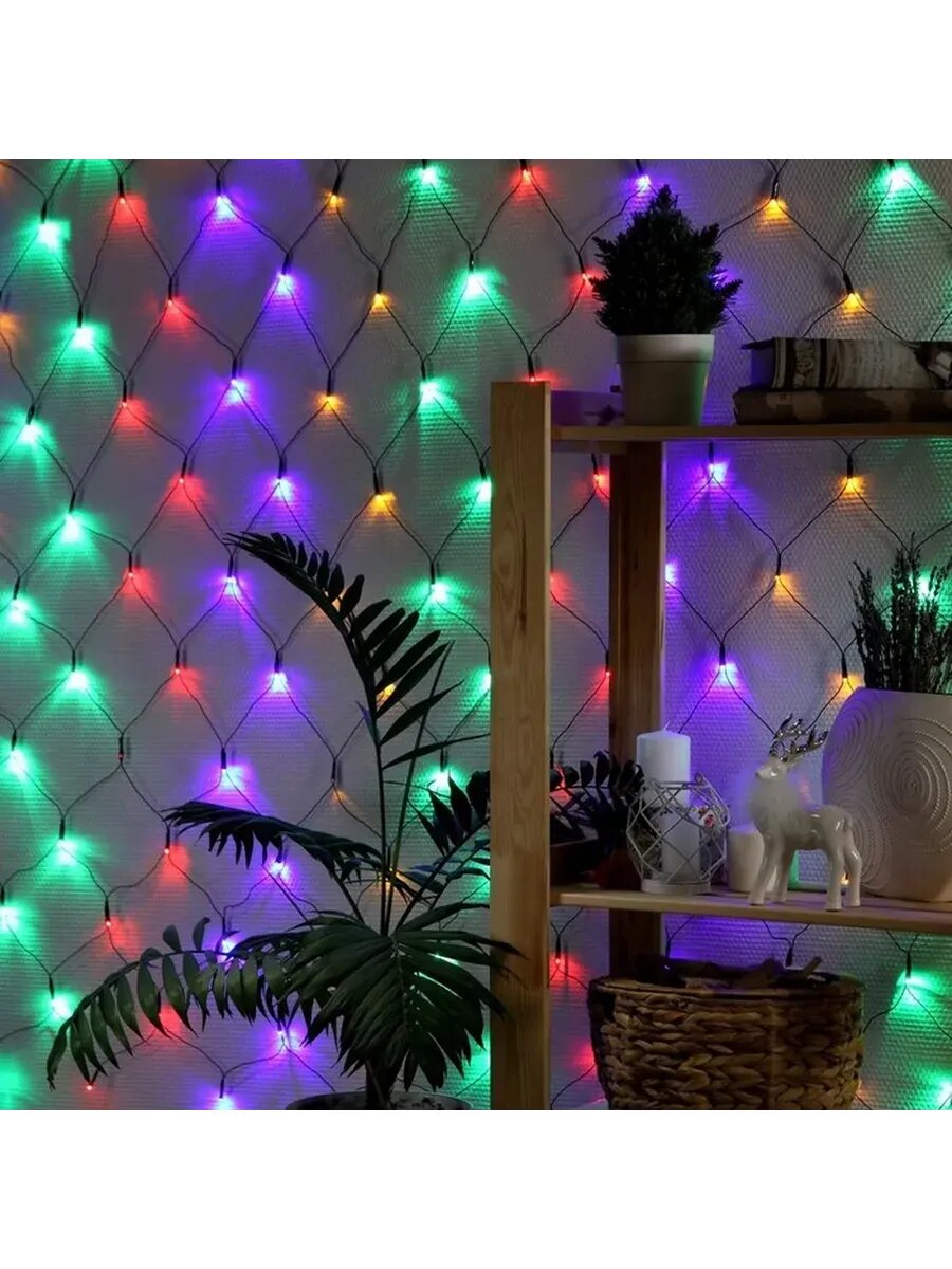 Гирлянда сетка с LED — праздничное освещение