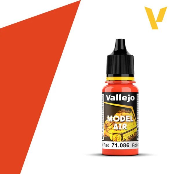 Краска Vallejo Model Air: Light Red 71.086 акриловая 17 мл для аэрографа