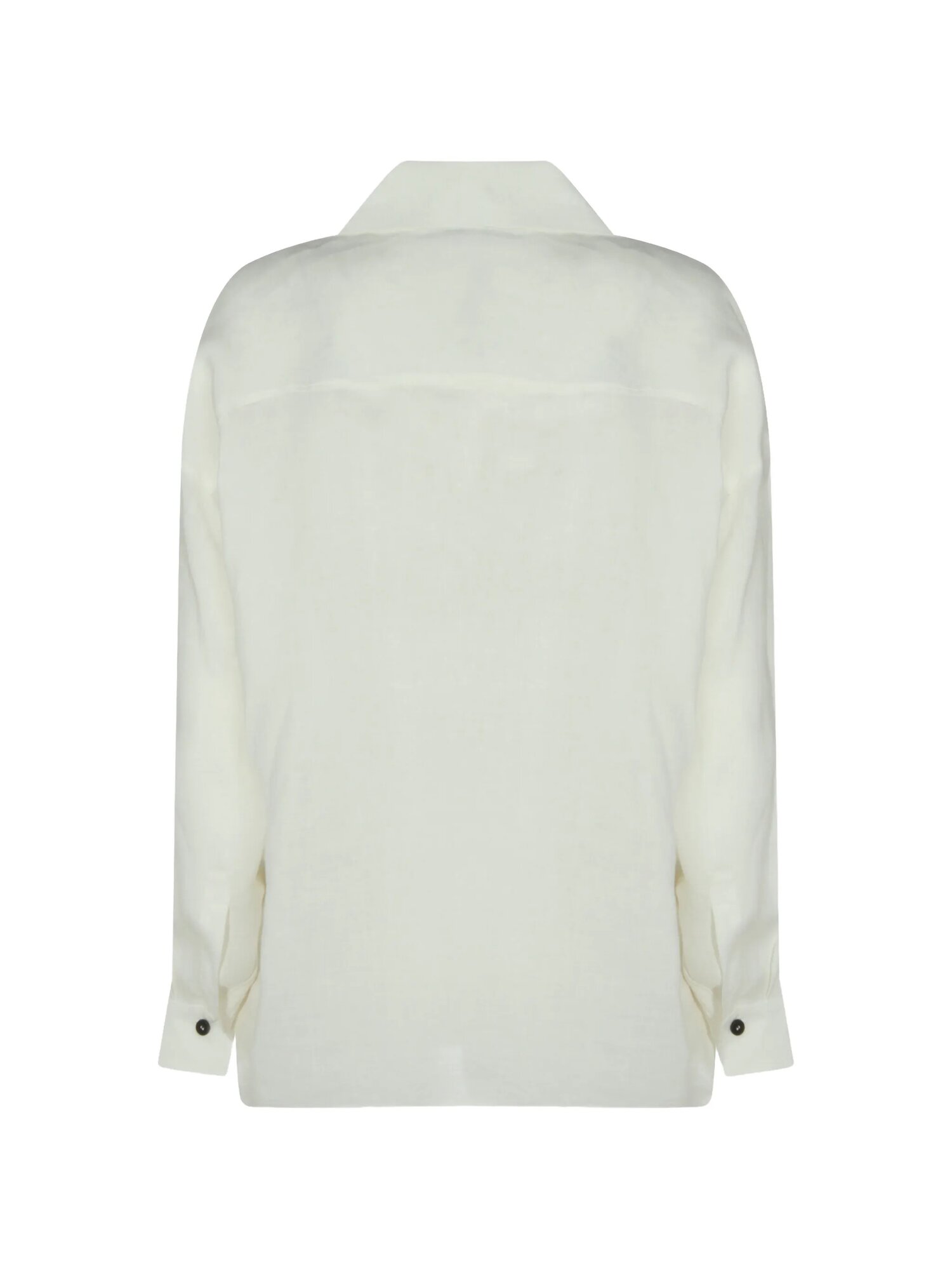 Рубашка Antonelli Fringed-trim button-fastening shirt, размер 40, бежевый/белый — фото 1
