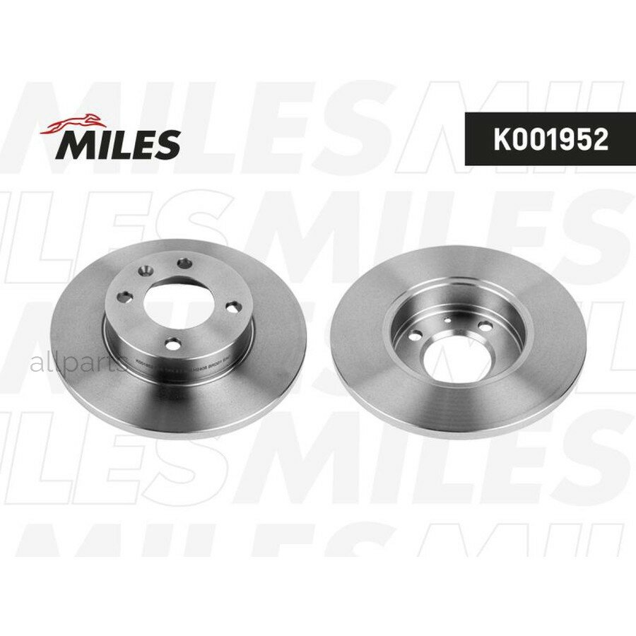 MILES K001952 Диск тормозной VW GOLF I/II/JETTA/PASSAT/POLO 81-01 пер. D 239мм.