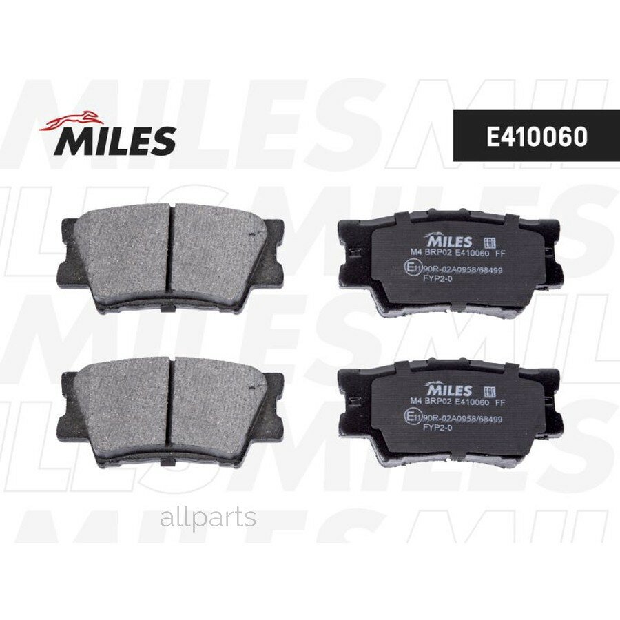 MILES E410060 Колодки тормозные RAV 4 06>/CAMRY 2.4/3.5 06> задние