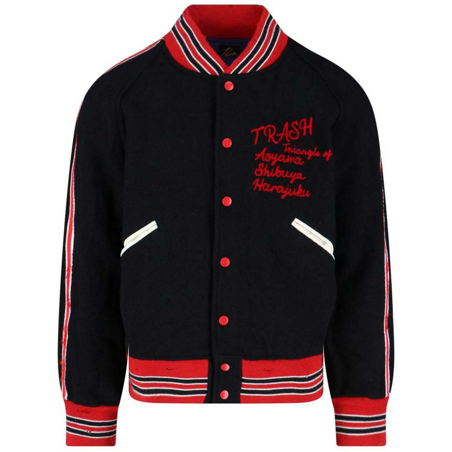 Куртка Куртка Городская Needles Deconstructed Lettered Jacket - Wool Melton