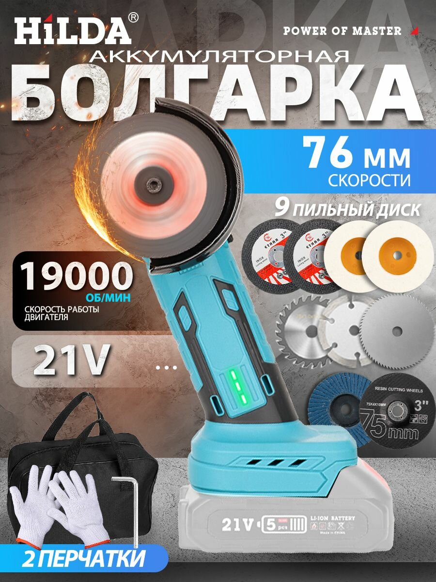 Болгарка аккумуляторная мини / УШМ / Шлифовальная машинка, подарки