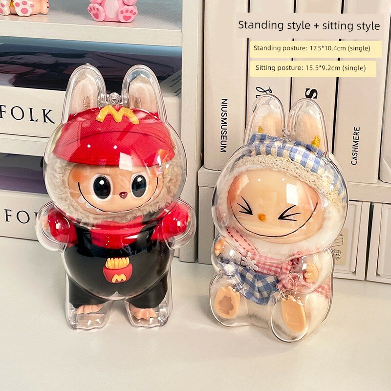 Подходит для виниловых кукол Bubble Mart Labubu Sit Sit Party третьего поколения: дорожная сумка, пылезащитный,