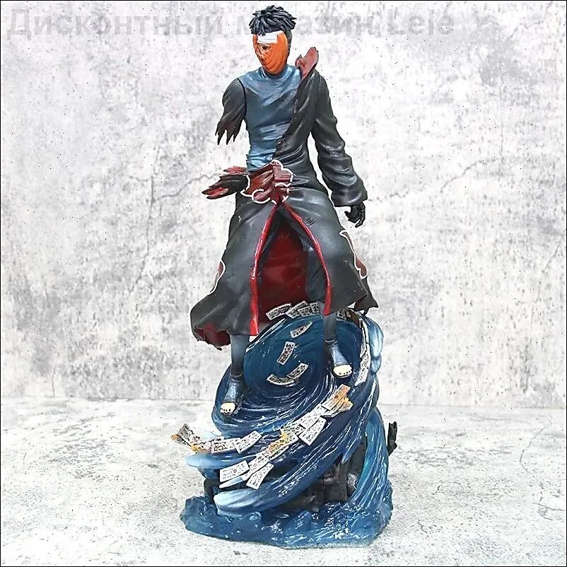 Фигурка Naruto: Обито Учиха (боевые повреждения), Акацуки, 34 см, коллекционная модель