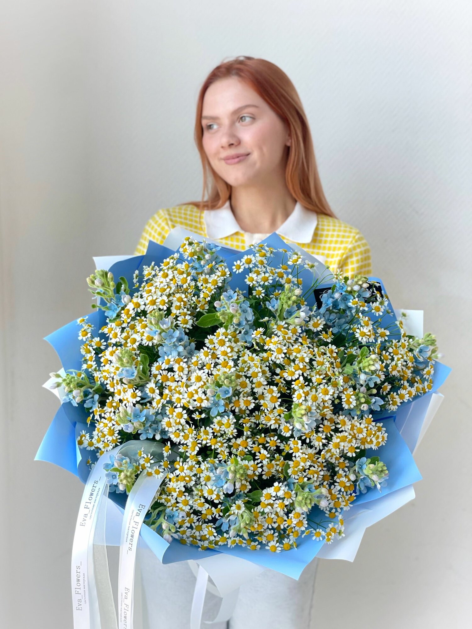 Большой летний букет ромашек