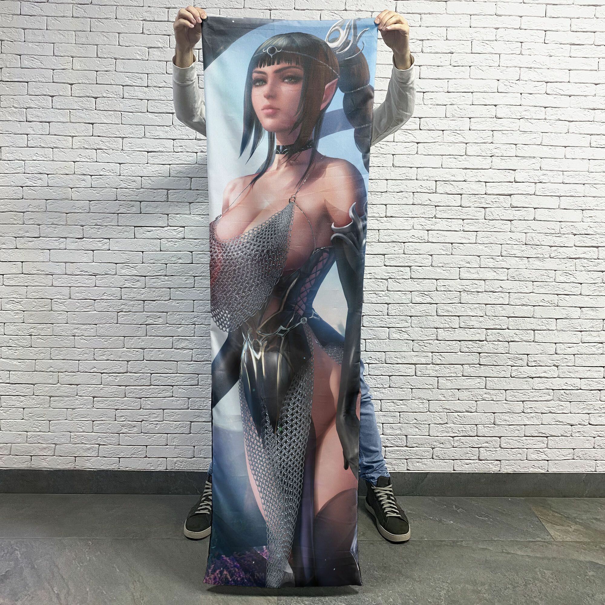 Только Наволочка для подушки-дакимакуры Шэдоухарт "Baldur's Gate III" 50x170 см. Без подушки