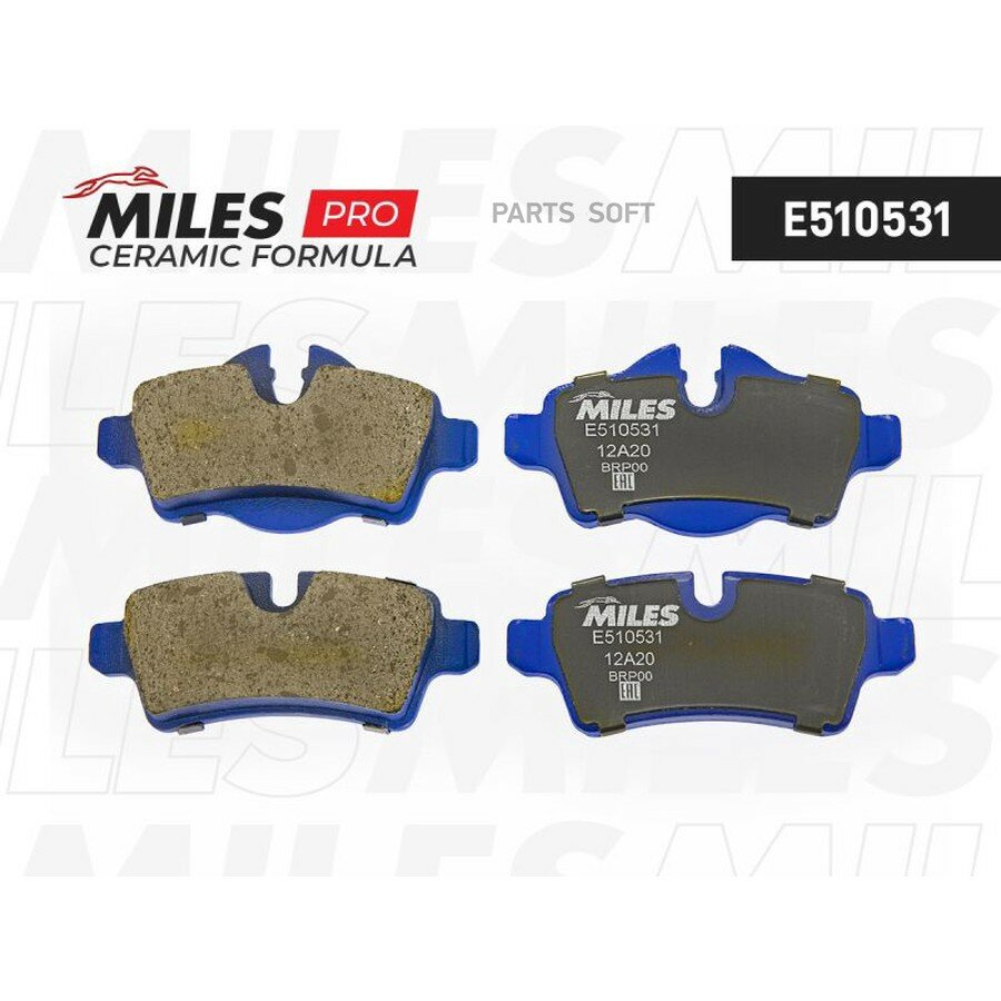 Колодки тормозные MINI COOPER 06-/ONE/CLUBMAN 07- зад. Ceramic PRO MILES E510531