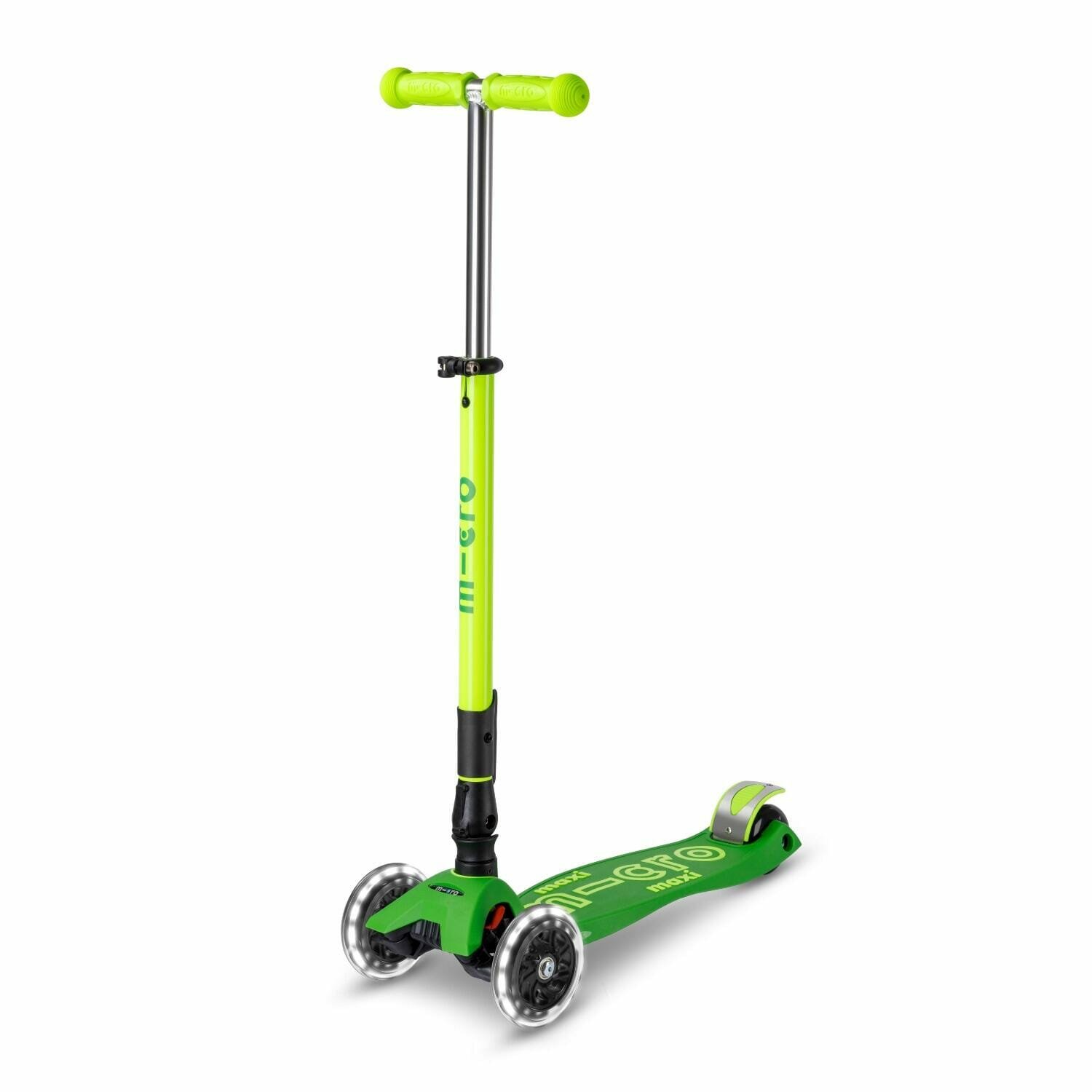 DECATHLON самокат Micro Maxi Deluxe складная Neon LED, зеленый