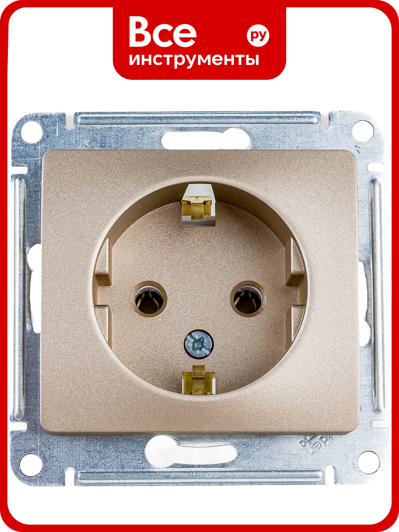 Розетка Systeme Electric (Schneider Electric) GLOSSA с заземлением, 16А,