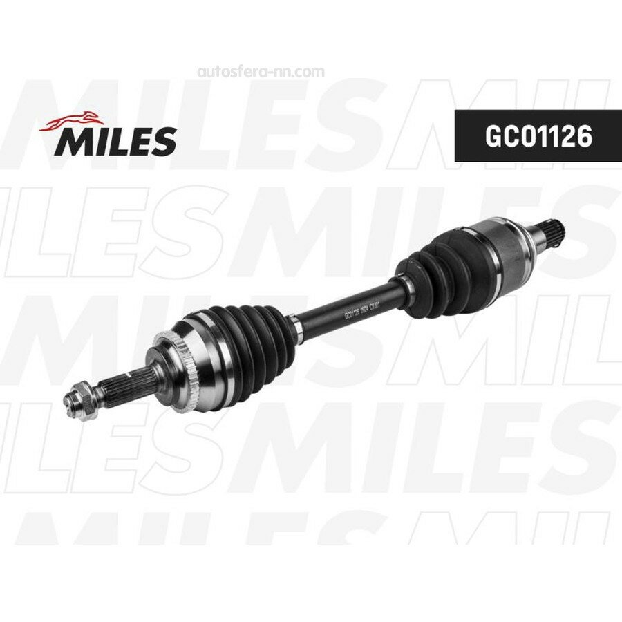 MILES GC01126 Привод в сборе TOYOTA AVENSIS 2.0D 03- лев. (ABS)