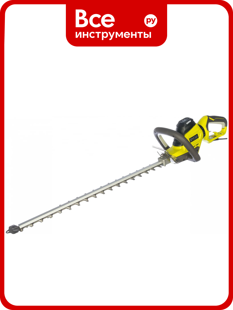 Электрический кусторез Ryobi RHT6160RS, для смахивания срезаемой листвы с поверхности куста