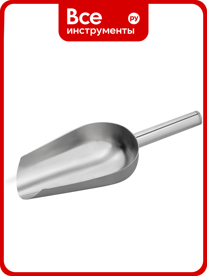 Совок для льда и сыпучих продуктов Mallony Domestico, 24x9,5 см, из нержавеющей стали 108950, нержавеющая сталь