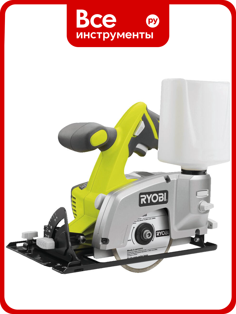 Плиткорез Ryobi ONE+ LTS180M, 18В, аккумуляторный, водяное охлаждение