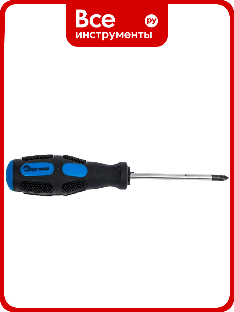 Крестовая отвертка Top Tools PH1 x 75 мм 39D651
