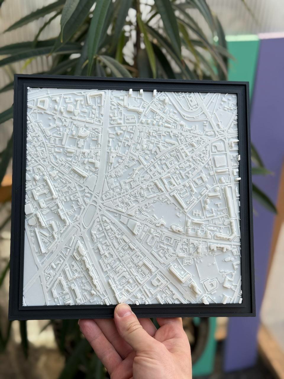 Картина 3D Москва Таганская настенная 240мм х 240мм, белая