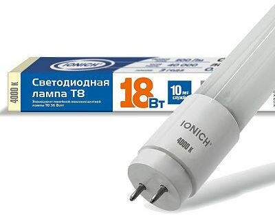 Лампа светодиодная IONICH трубчатая ILED-SMD2835-T81200-18Вт-2100Лм-230В-4000К-G13