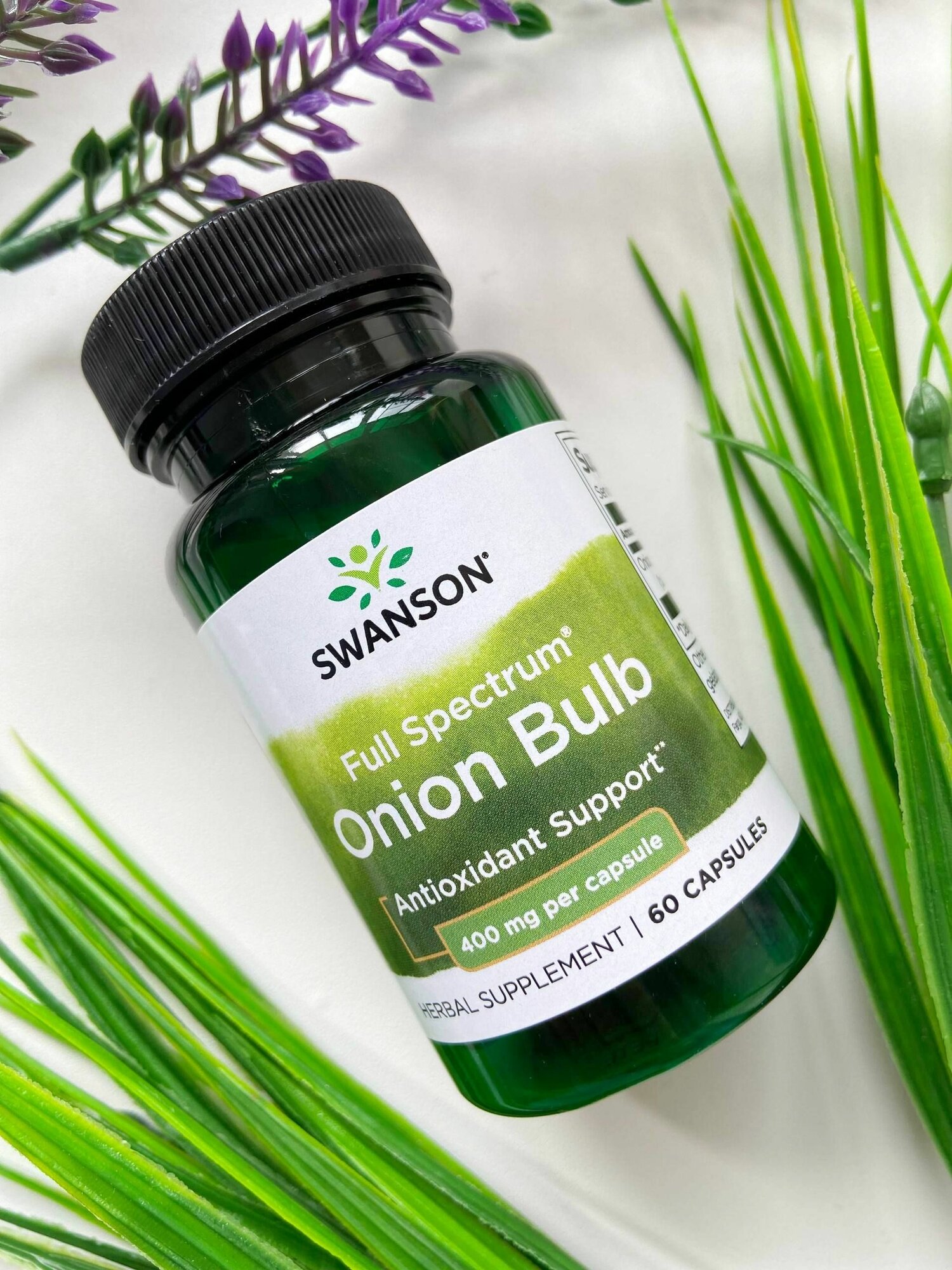 Луковица полного спектра, Swanson, Full Spectrum Onion Bulb, 400 мг, 60 капсул