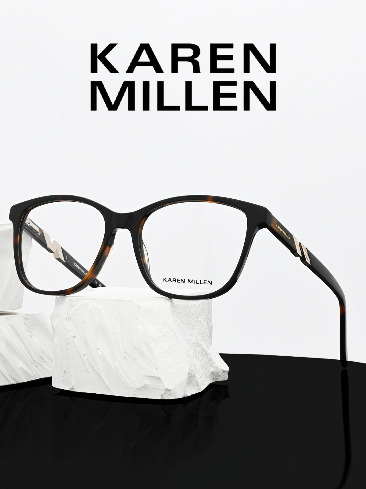 Оправа для очков KAREN MILLEN KM1084 174 пол Женский форма оправы Прямоугольная цвет оправы Черепаховый