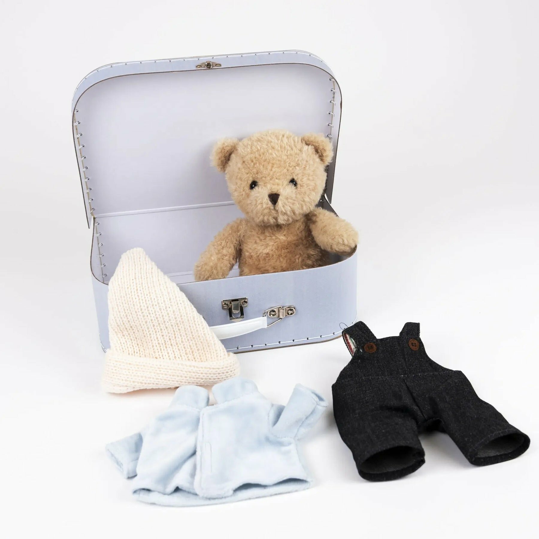 Мягкая игрушка Egmont Toys - Медведь Моррис с одеждой в чемодане, 3+ лет, цвет голубой - Эгмонт тойс 7755165