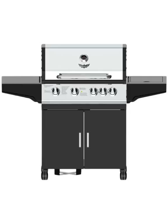 Гриль BRONX Nova Plus, стальной корпус, черный матовый/серебристый, 54 см х 139 см х 111 см — фото 1