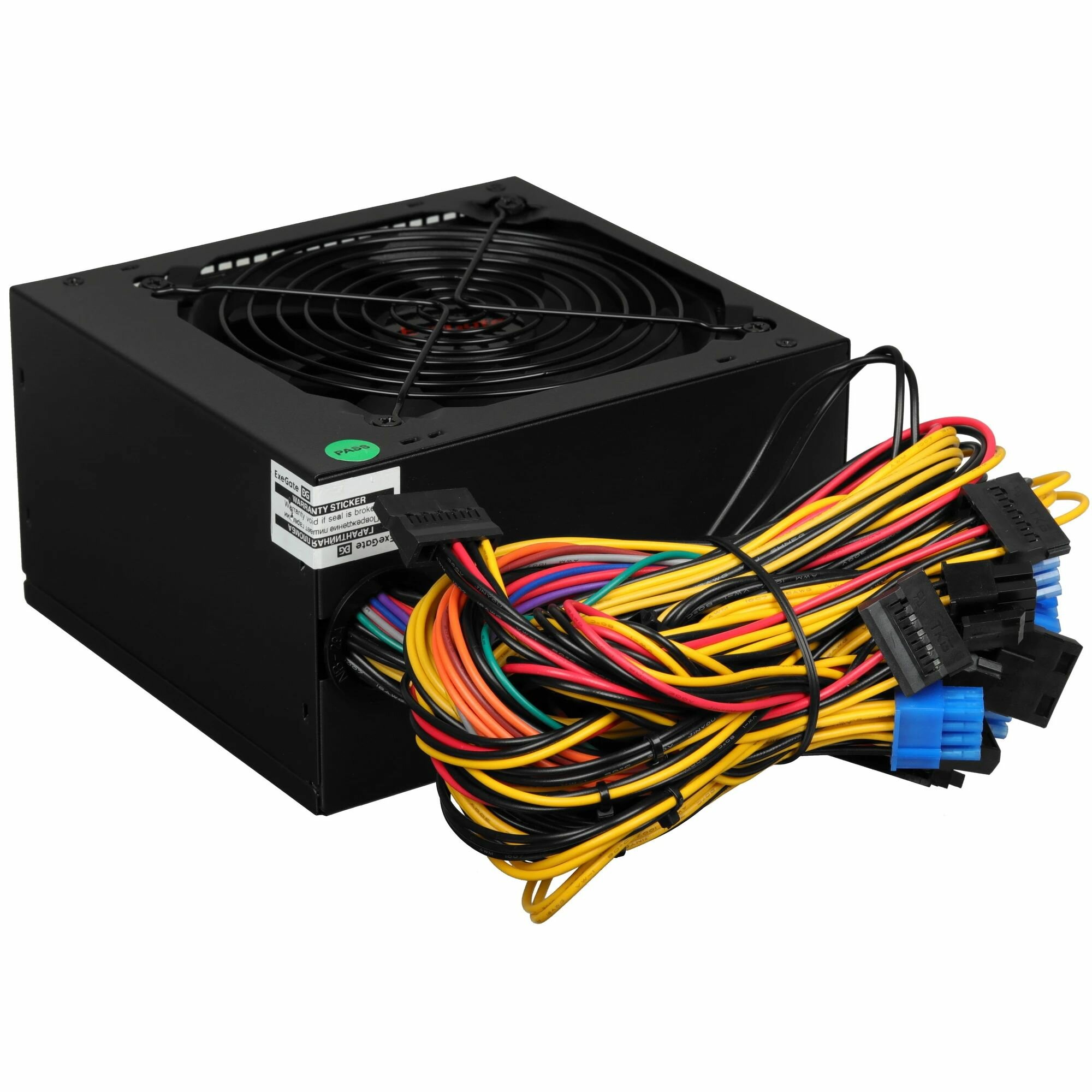 Блок питания ExeGate 1000PPE 80 Plus Standart (EX292161RUS-PC) черный - ATX 20+4 пин, 4 pin + 4 pin x2 CPU, 6 SATA, 6 x 6+2 pin PCI-E
