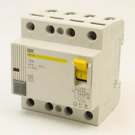 Iek MDV10-4-016-030 УЗО ВД1-63 4Р 16А 30мА ИЭК