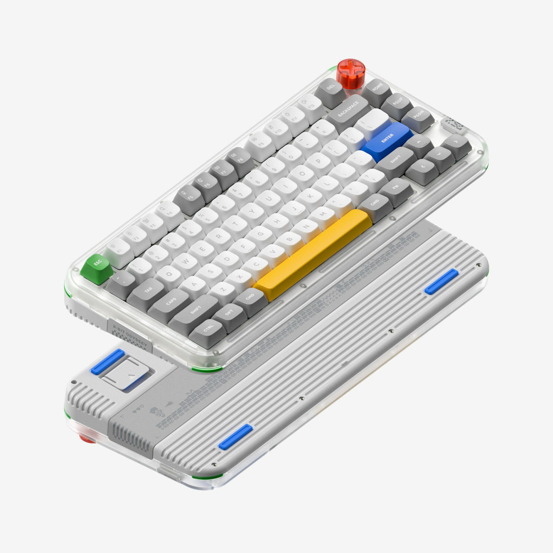Беспроводная механическая клавиатура Nuphy Kick75, high profile, прошивка IO, Silver Max switch