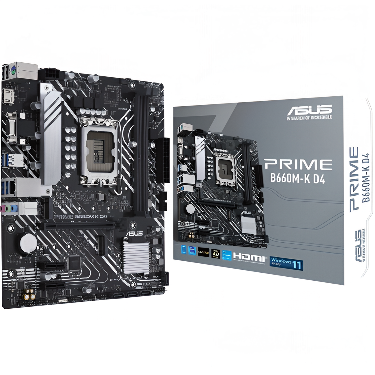 Материнская плата ASUS PRIME B660M-K D4, LGA1700/B660/2xDDR4/PCI-Ex16/2xM.2/SB7.1/GLAN/HDMI/VGA/mATX (90MB1950-M1EAY0)