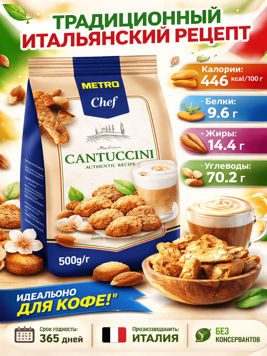 METRO Chef Печенье Cantuccini, 500г