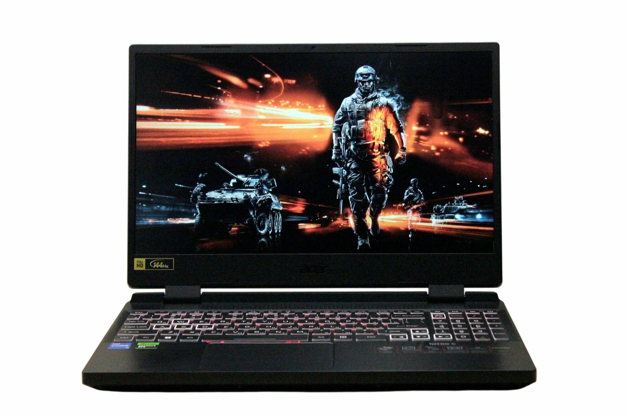 Ноутбук Acer Nitro 5 15.6, FullHD, 144Hz Intel core i5-12450H 16гб DDR5 NVIDIA GeForce RTX 4060 SSD 512 ГБ Windows 10 PRO + Office