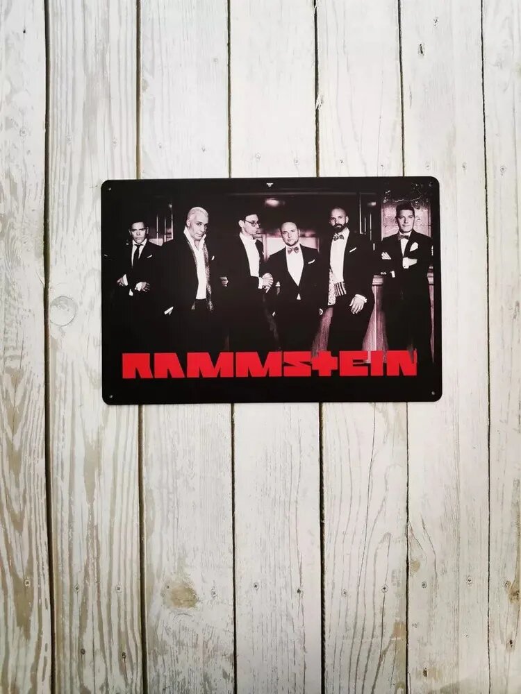 Декор на стену табличка металлическая Rammstein