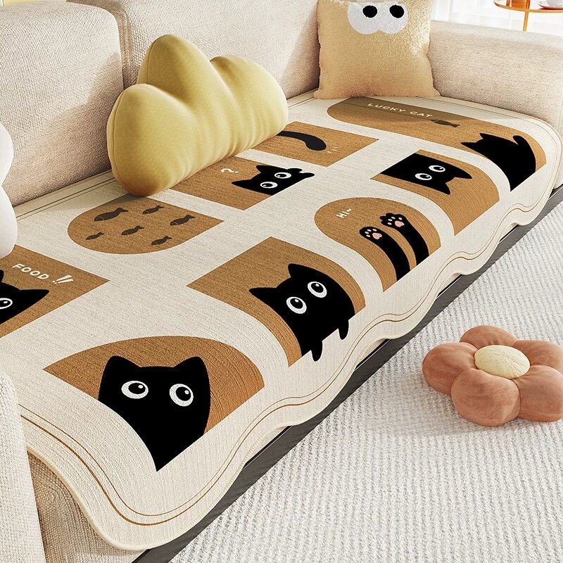 Happy Family Коты прятки 110x160 см диванная подушка для двух человек для гостиной и подлокотника