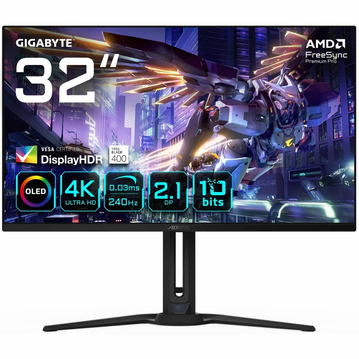 Gigabyte 27 Монитор AORUS FO27Q5P EK QD-OLED, 2560x1440, 500 Гц