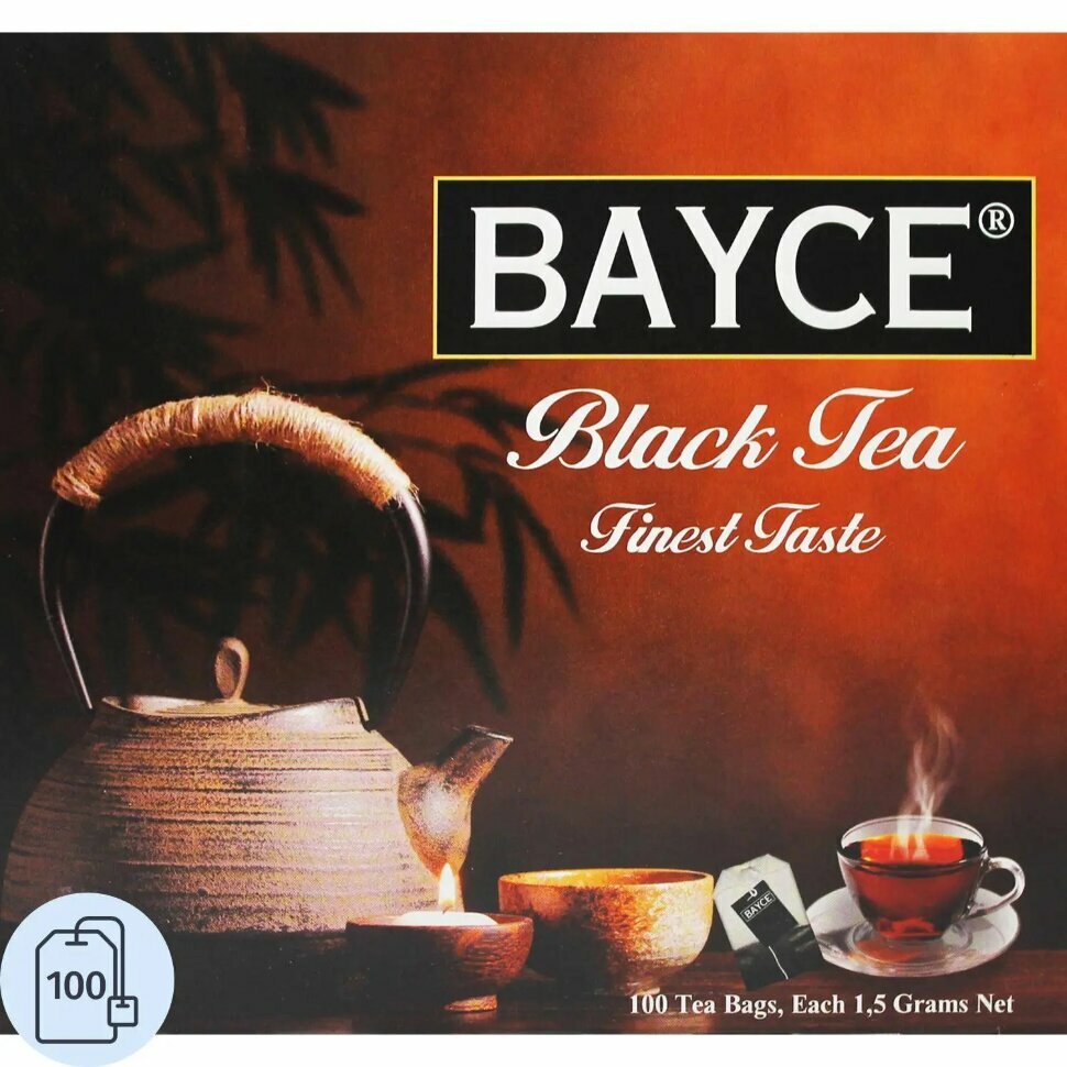 Чай Bayce Прекрасный вкус черный 1,5гx100пак, 2240096