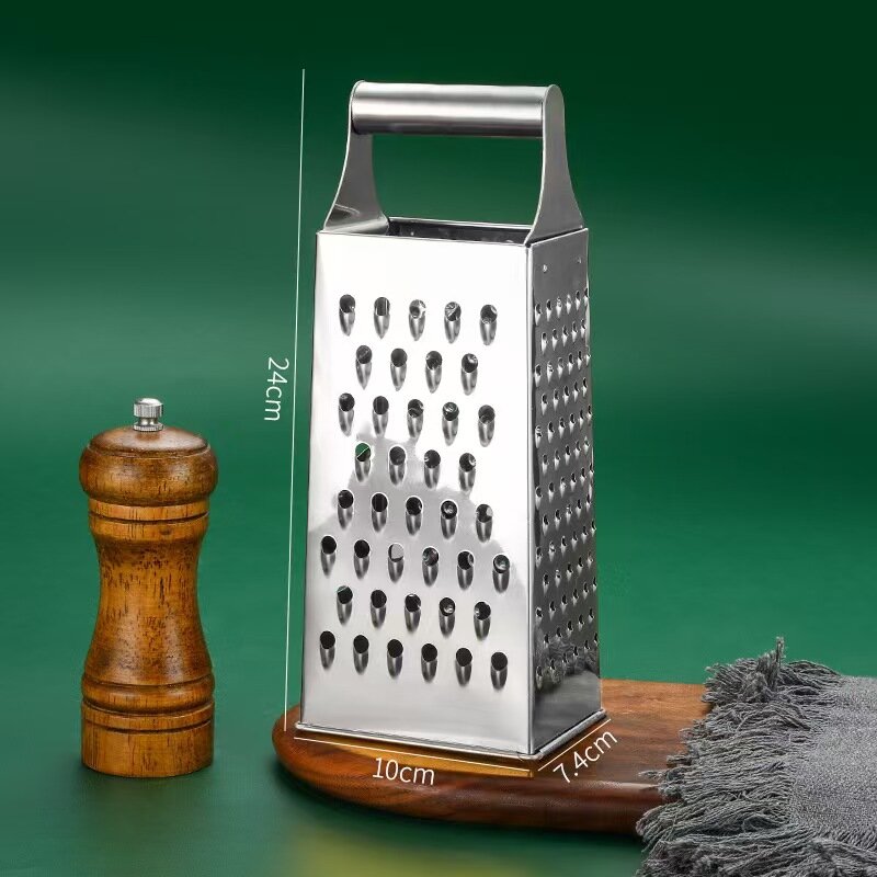 Терка для овощей, нержавеющая сталь, срэбны, 24 см x 10 см x 7.4 см