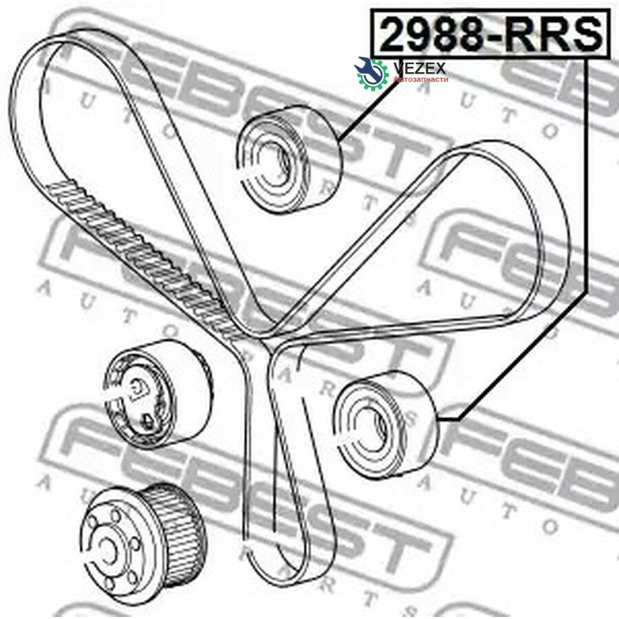FEBEST 2988-RRS Ролик обводной 2988-RRS