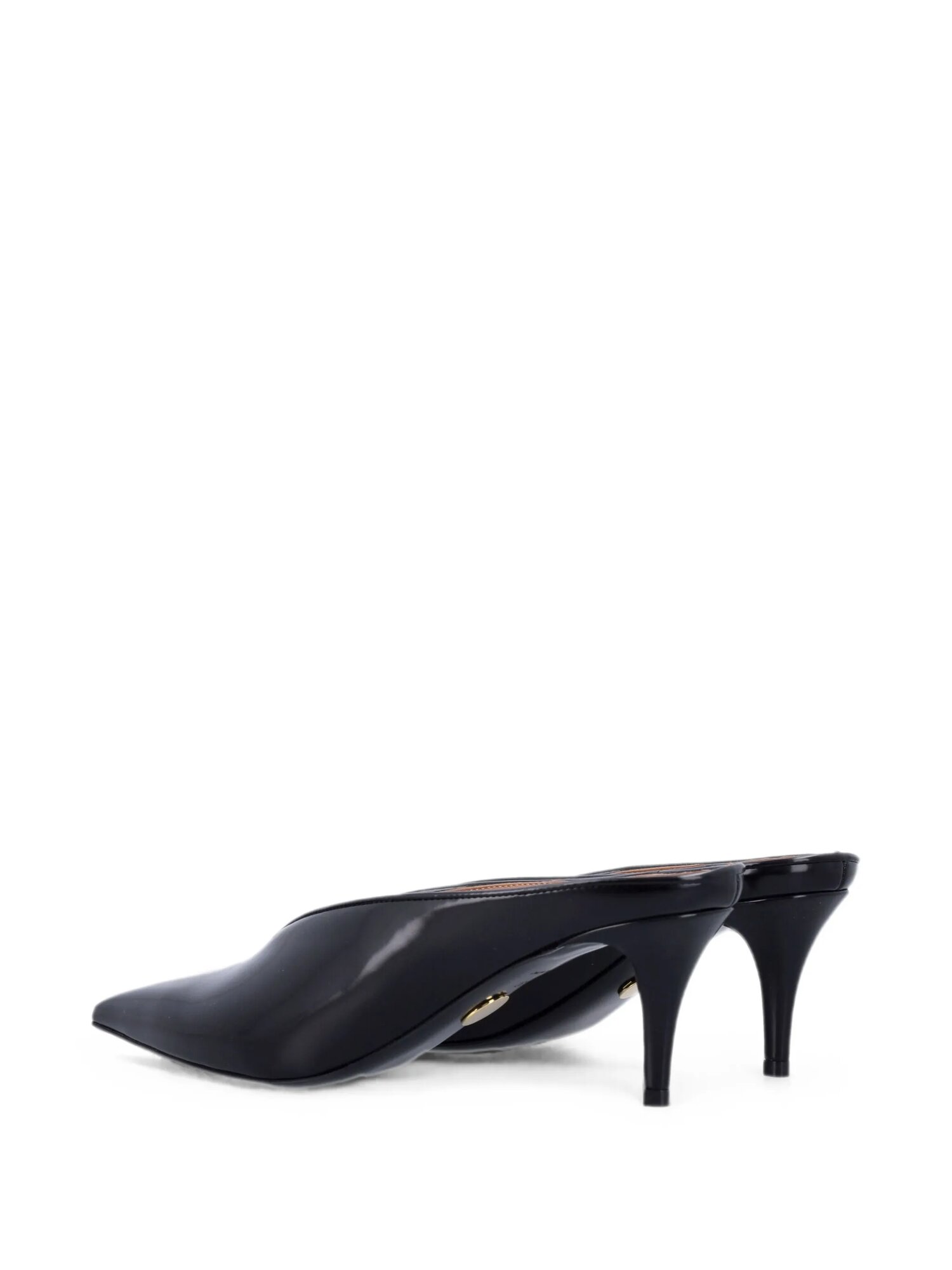 Мюли Stella McCartney Pointed-toe V-cut mules, размер 36, black/black — фото 1