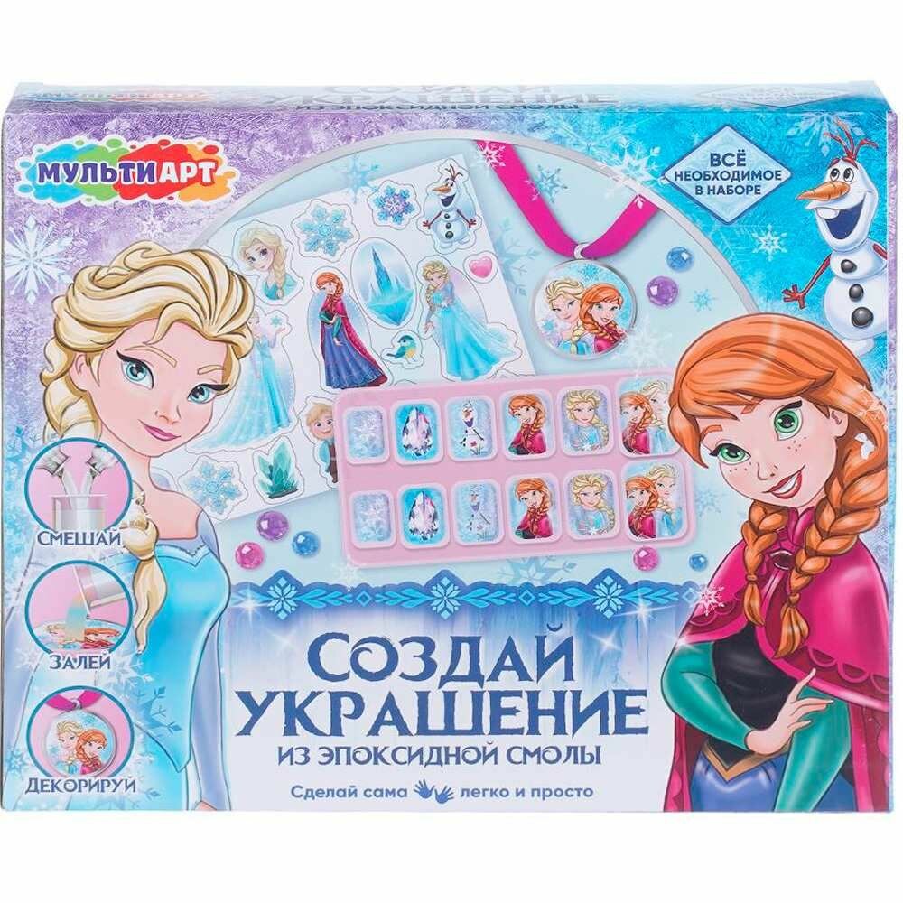 Набор мульти АРТ для детского творчества, создания украшений из эпоксидной смолы снежная принцесса multiart artset-134499-fr