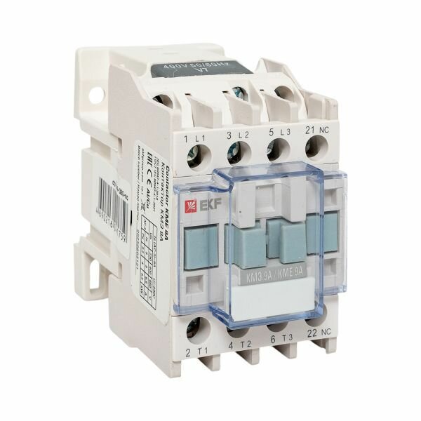 Контактор КМЭ 9А кат. 380В AC 1НЗ EKF ctr-s-9-380-nc