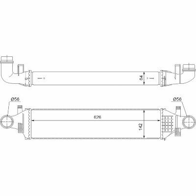 Радиатор интеркулера SAT ST-211-0020 Mercedes-Benz A-Class 12-18 / B-Class 11-18