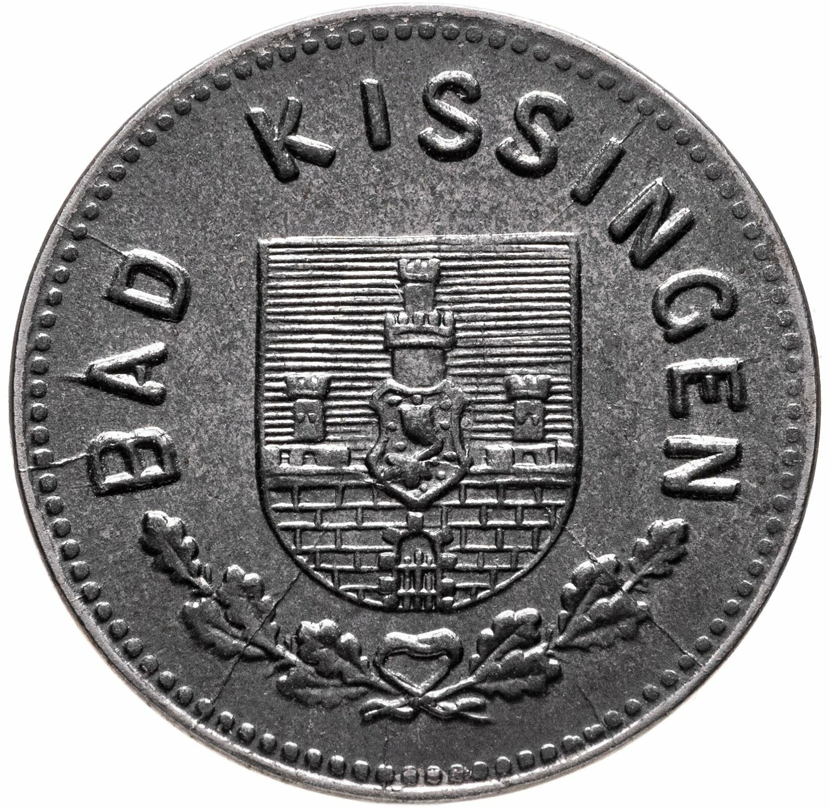 Германия, Бад-Киссинген 5 пфенниг 1920, Цинк, в сохранности UNC