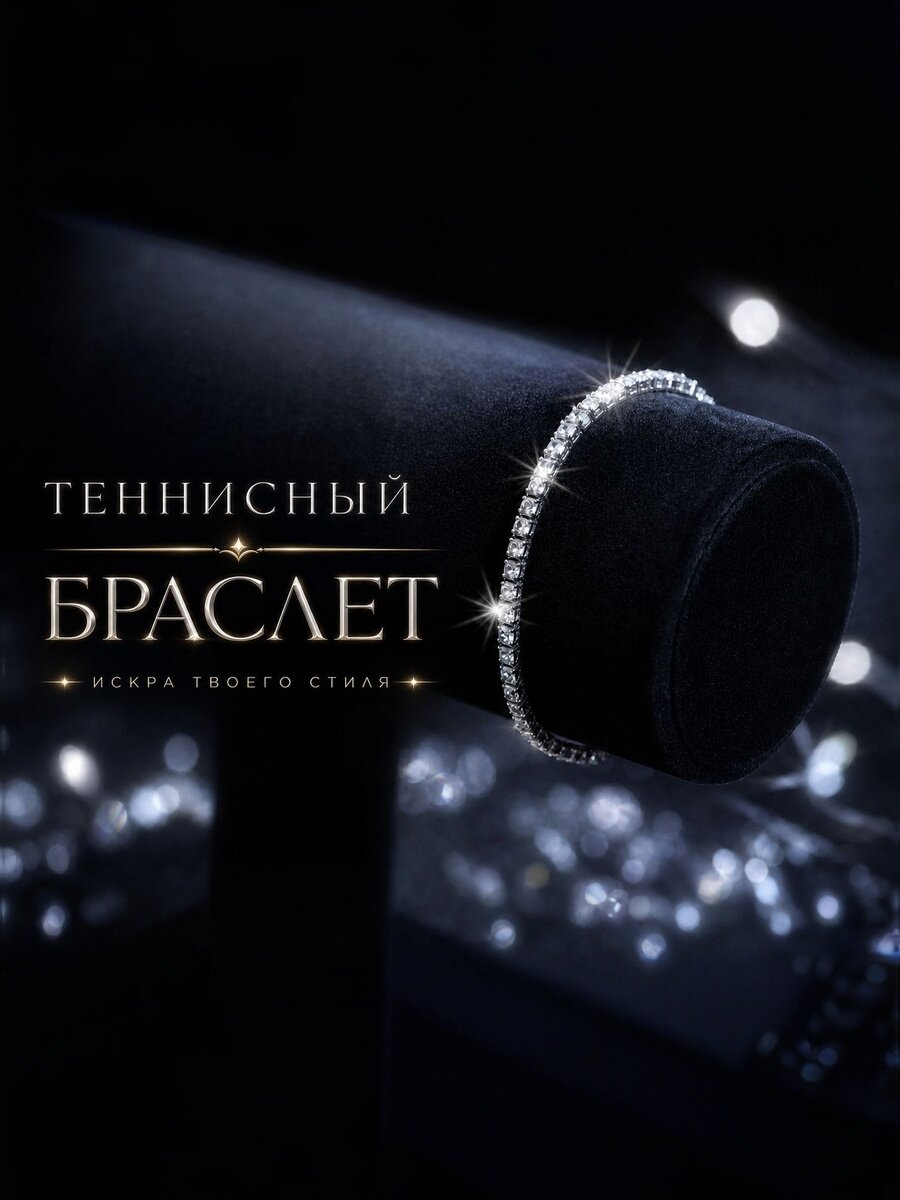 Набор браслетов, стразы, кристалл