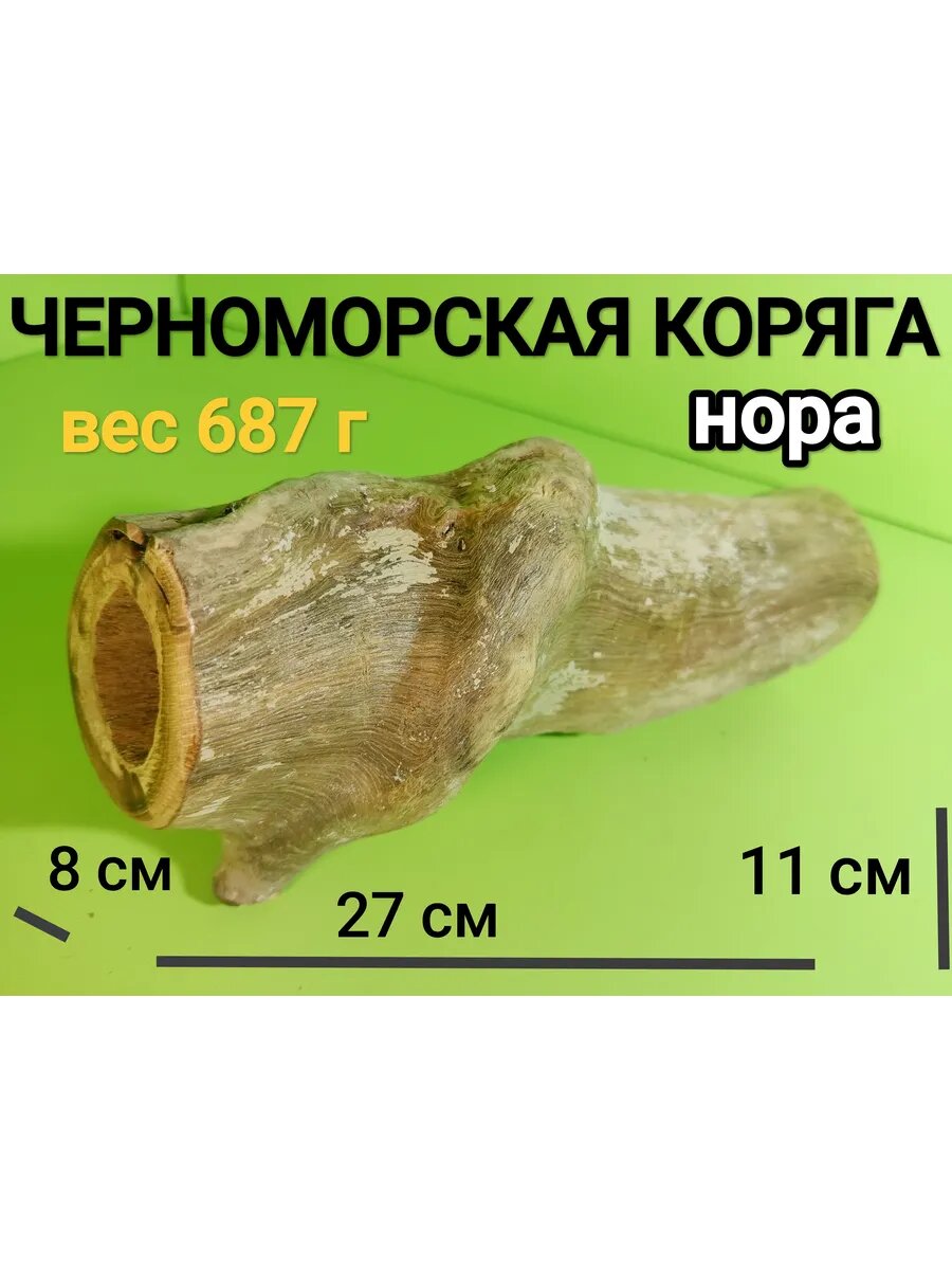Коряга Черноморская нора для террариума, ящериц, змей, лягуш