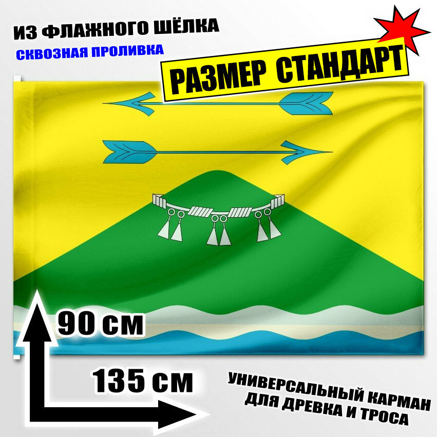 Флаг сельского поселения Чулковское 135x90 см.