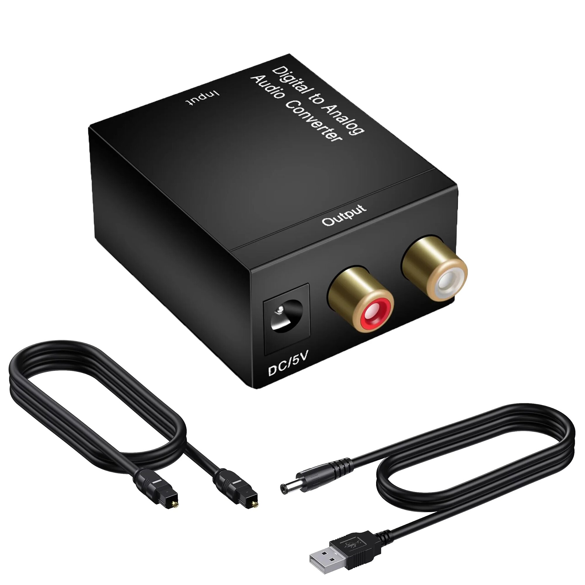 Цифро-аналоговый преобразователь DAC Белый Optical Toslink RCA