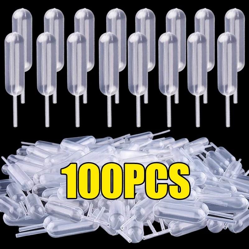 100шт Пластиковые мини-капельницы 4 мл, Цвет: 100PCS