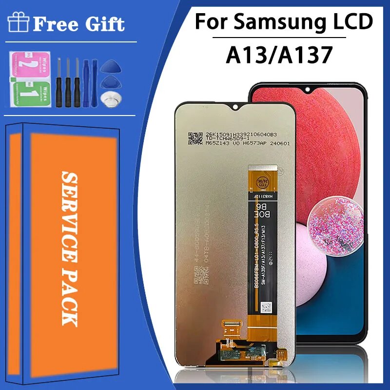 Дисплей в сборе для Samsung A13 (A137) Black With Frame 6.6"